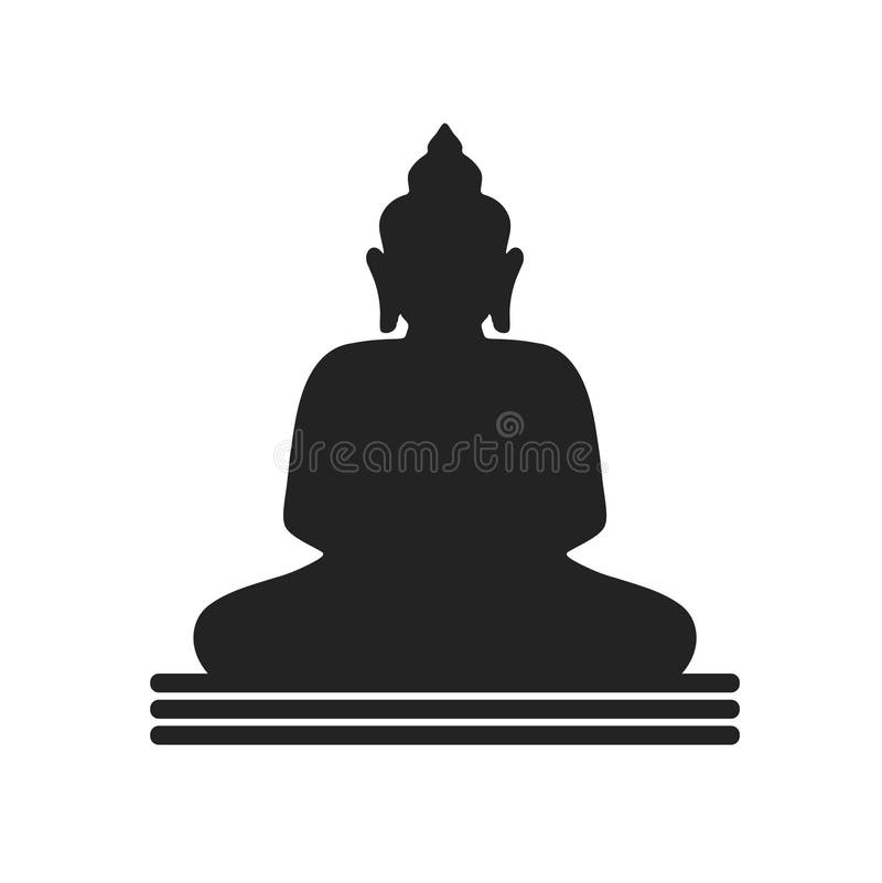 Meditation pose symbol stock illustration. Illustration of buddhism ...