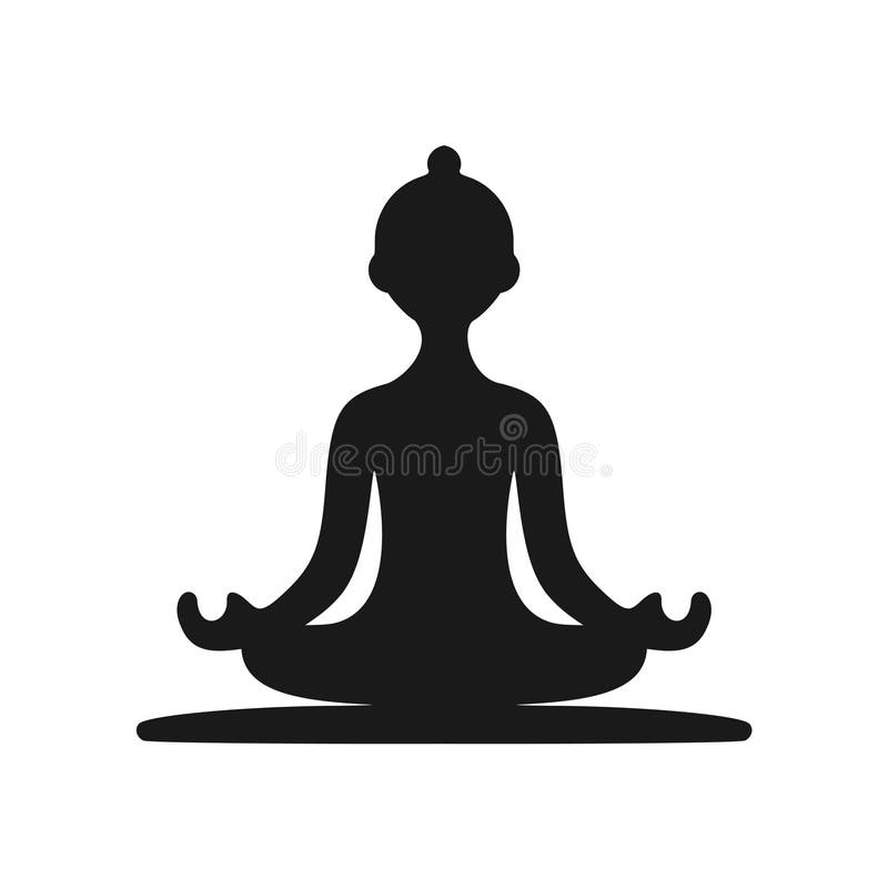 Meditation symbol design stock vector. Illustration of yoga - 349986014
