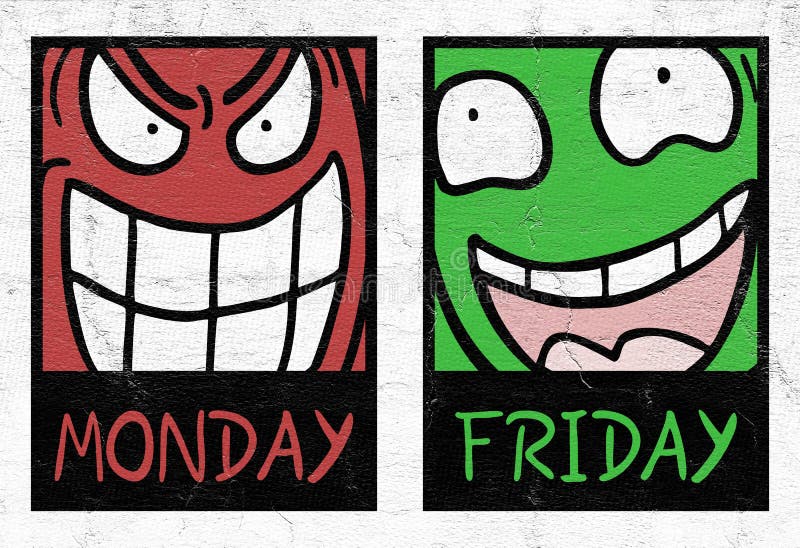 Monday and friday stock photo. Image of friste, evolution - 130427412