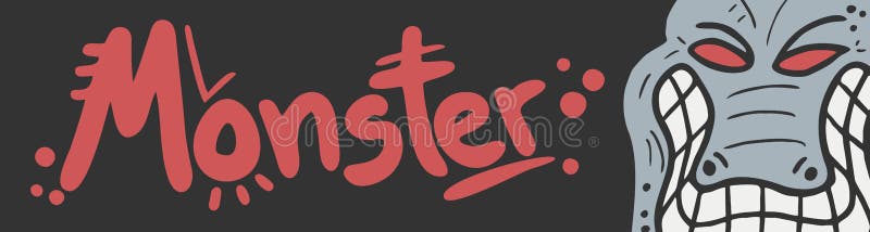 Monster card stock vector. Illustration of creative, vector - 29893268