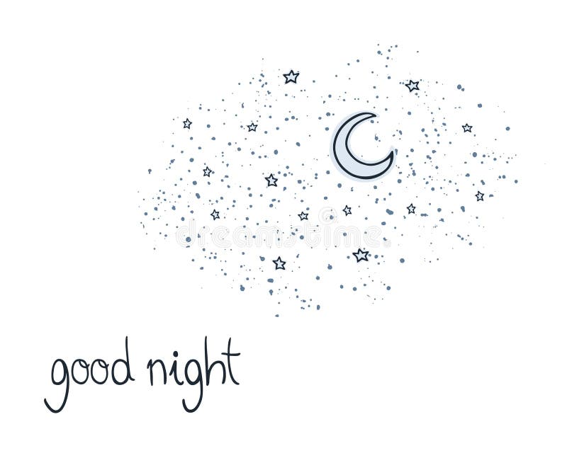 Creative Design of Moon and Stars Illustration Stock Vector ...