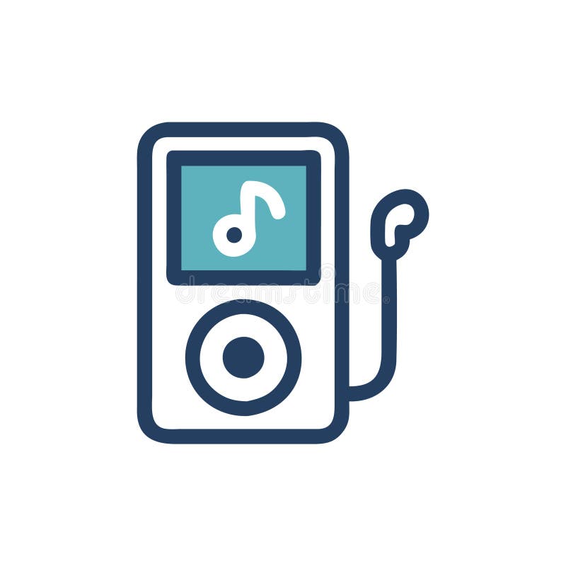 Creative MP3 Player Design Icon Stock Illustration - Illustration of ...