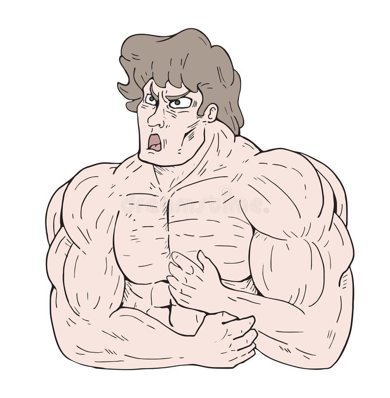 Creative Design of Muscle Man Illustration Stock Vector - Illustration ...