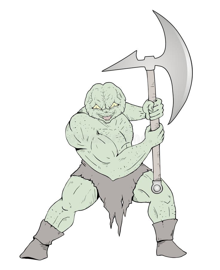 Muscle warrior draw stock illustration. Illustration of warrior - 309081377