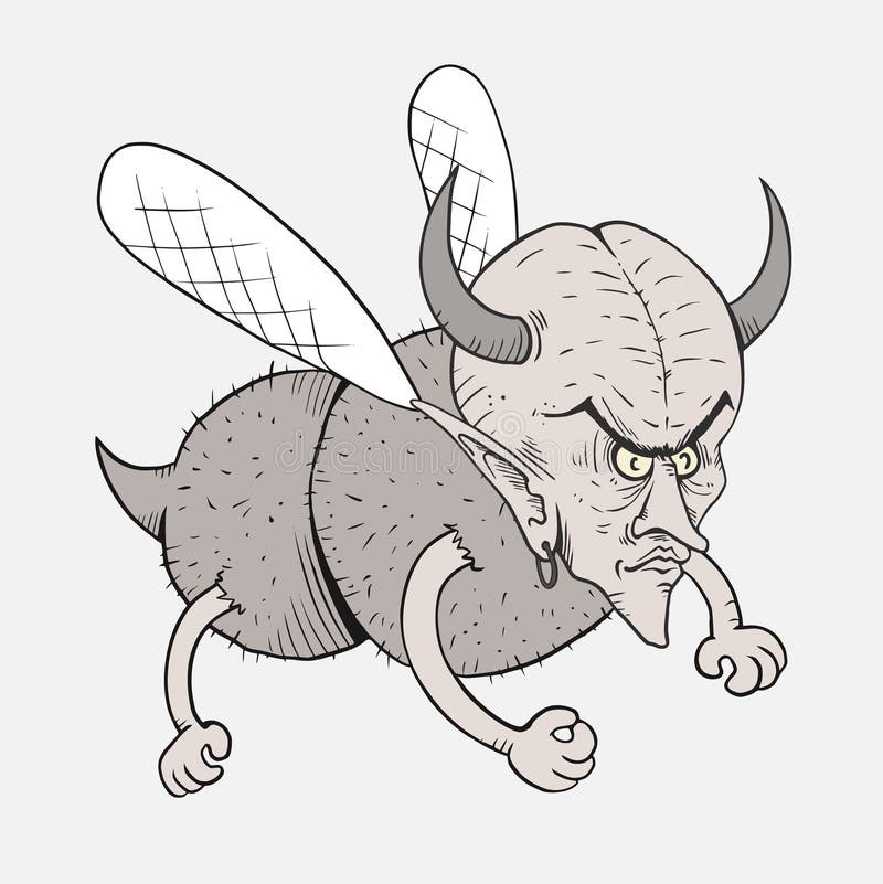 Design of Mutant Insect Flying Stock Vector - Illustration of buzz ...