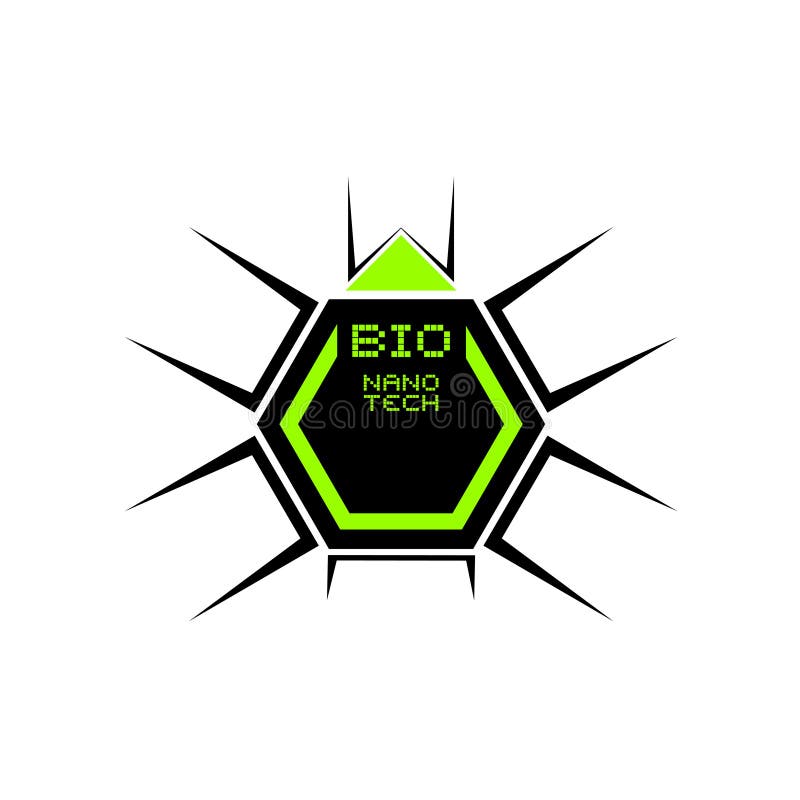Nano bio tech icon stock vector. Illustration of motor - 120986809