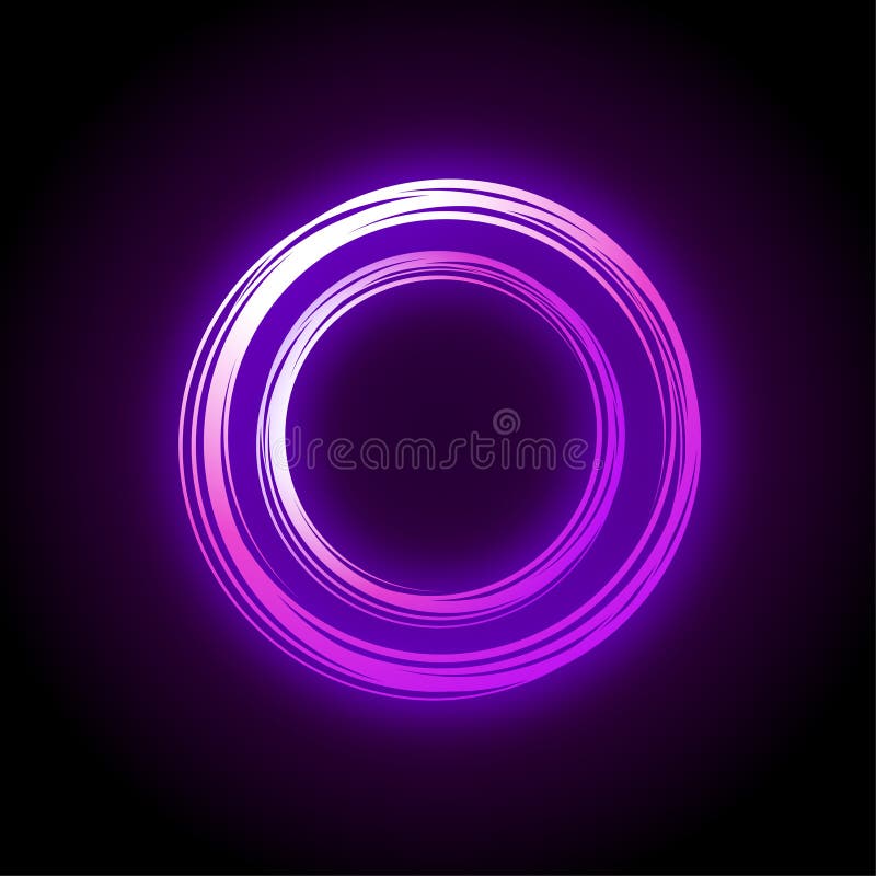 Neon circle design stock vector. Illustration of design - 109007450