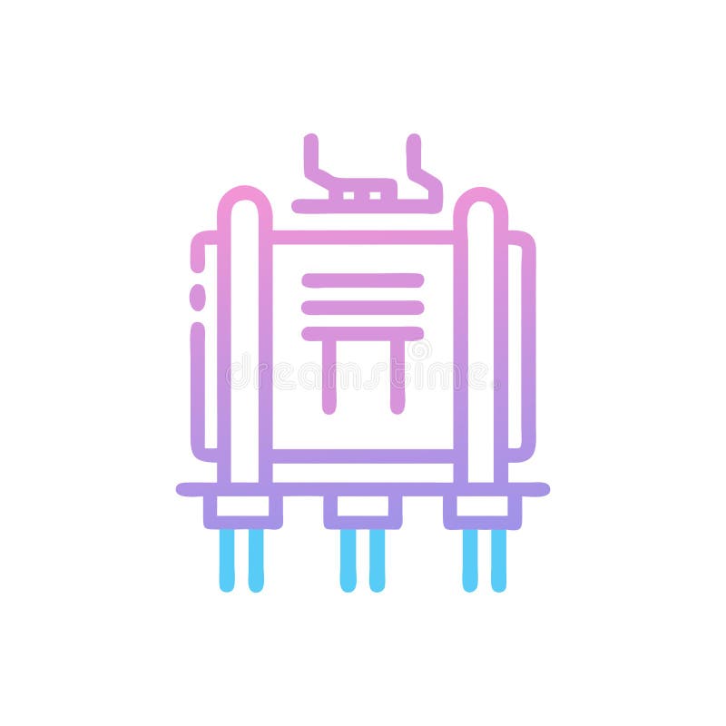 Creative Neon Sign Transformer Design Icon Stock Image - Illustration ...