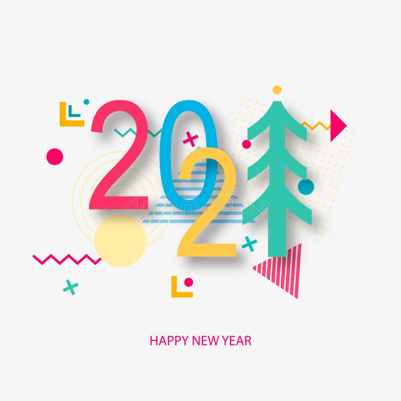 Creative Design of a New Year Card of 2021 on a Modern Background ...