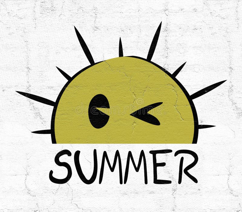 Nice summer icon stock illustration. Illustration of sunburst - 99092652