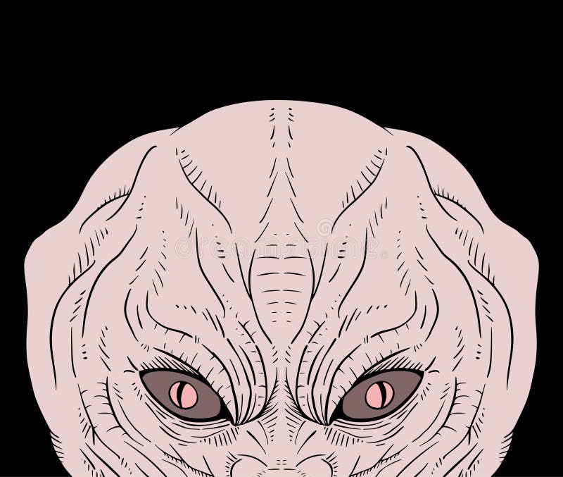 Nightmare Face Monster Draw Stock Vector - Illustration of death, head ...