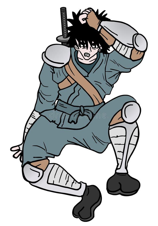 Ninja Samurai stock vector. Illustration of comic, ninja - 135534809