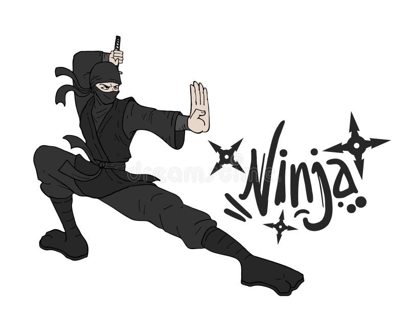 Creative Design of Ninja Illustration Stock Vector - Illustration of ...
