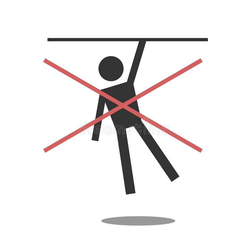 No Hang from the Bar Symbol Stock Vector - Illustration of weight, rail ...