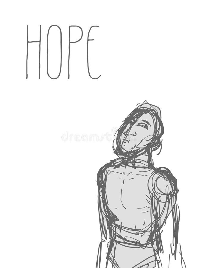 Original Man and Hope Message Stock Vector - Illustration of abstract ...