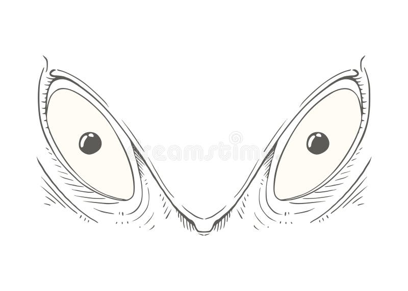 Original monster oval eyes stock vector. Illustration of style - 327580830