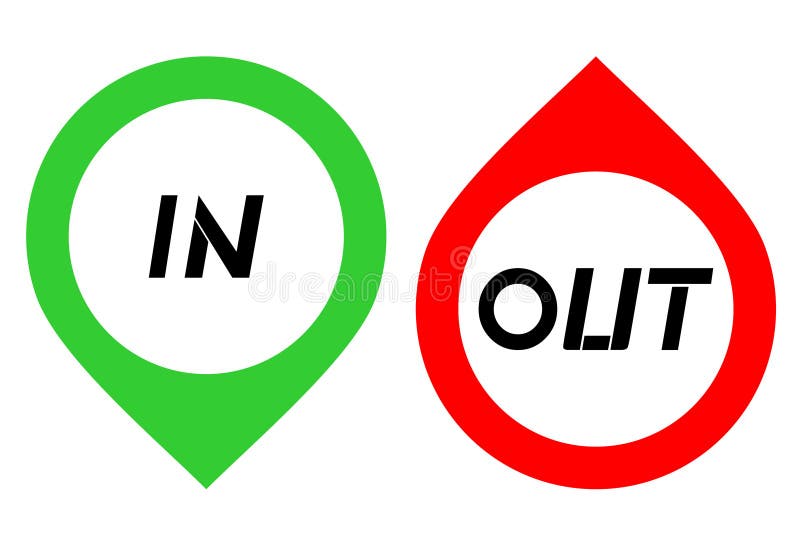 In and out symbols stock vector. Illustration of home - 252822133