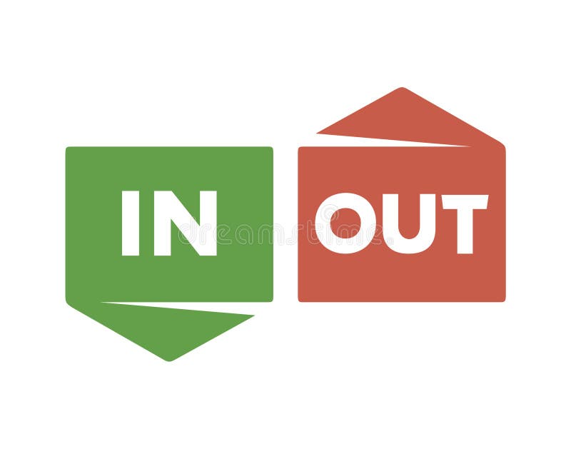 In and out symbols stock vector. Illustration of correct - 309080313