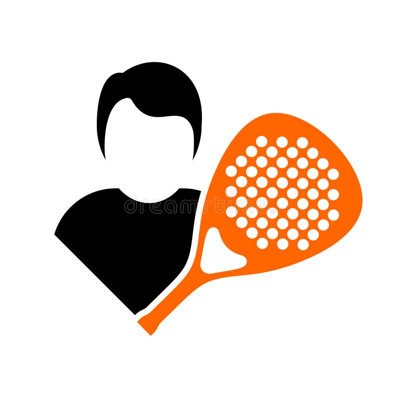 Padel player symbol stock vector. Illustration of icon - 131629171