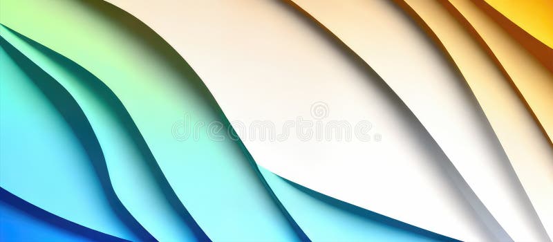 Creative Design Paper Cut Waves Colour Abstract for Background Stock ...