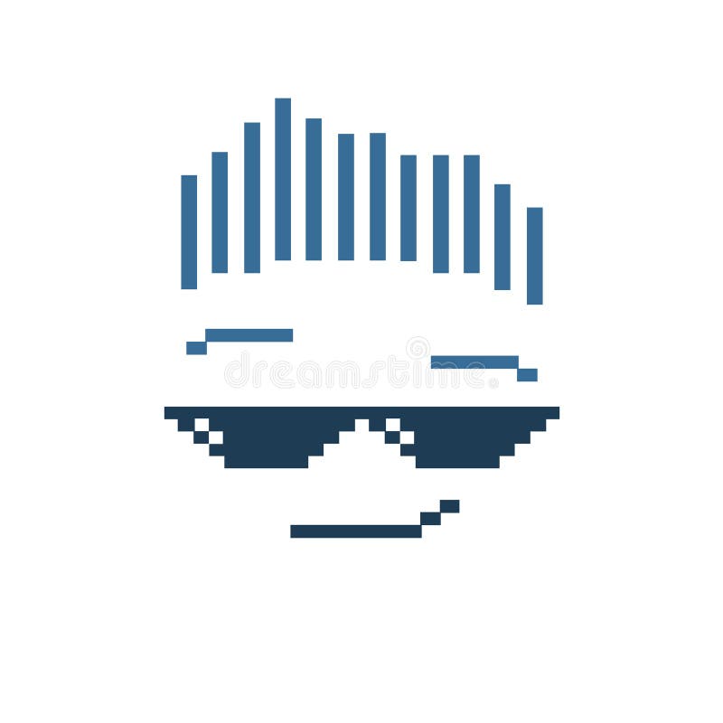 Creative Design of Pixel Art Sunglasses Stock Vector - Illustration of ...