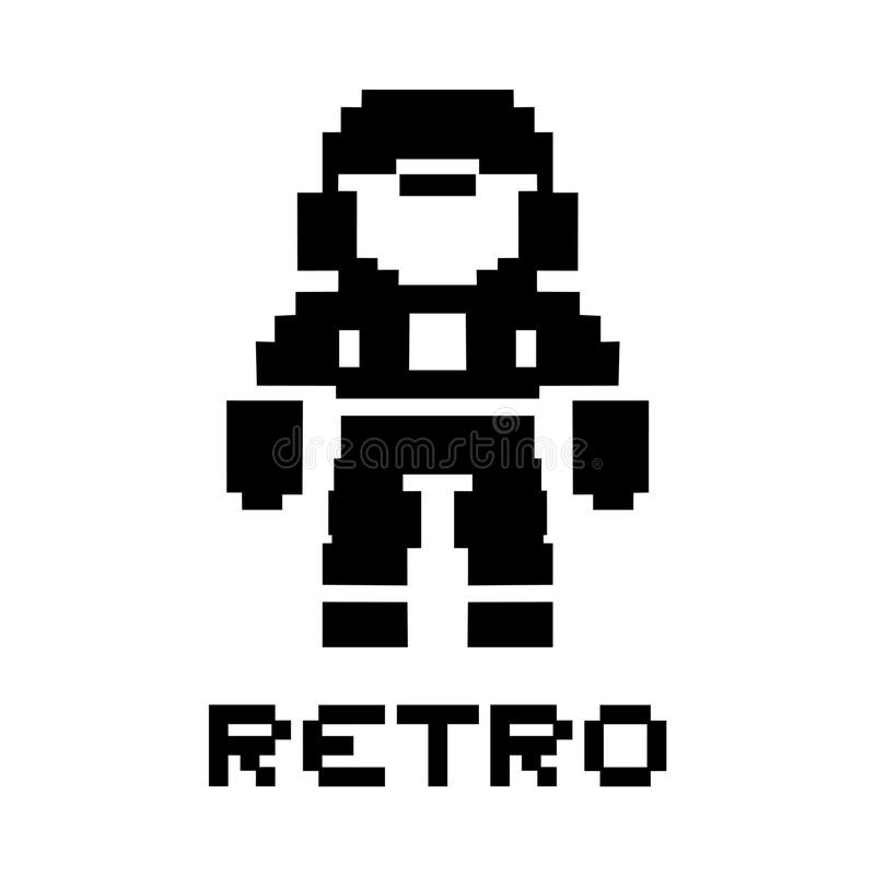 Pixel 8 bit hero draw stock vector. Illustration of helmet - 340999185