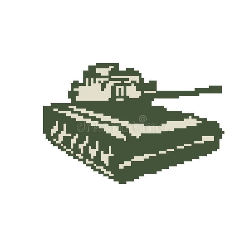 Pixel war tank design stock vector. Illustration of tank - 364440331