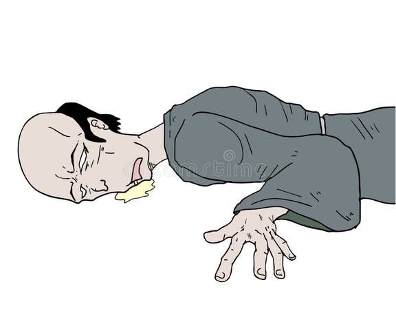 Poisoned man draw stock vector. Illustration of kill - 112959178