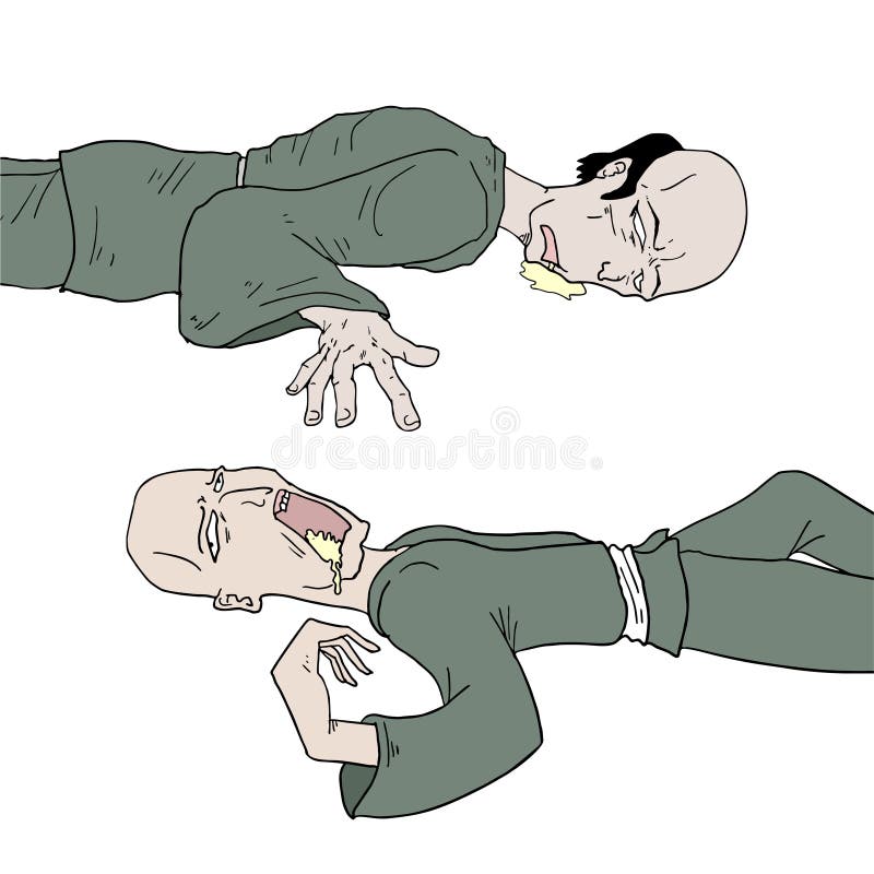 Poisoned man draw stock vector. Illustration of poisoned - 117982187