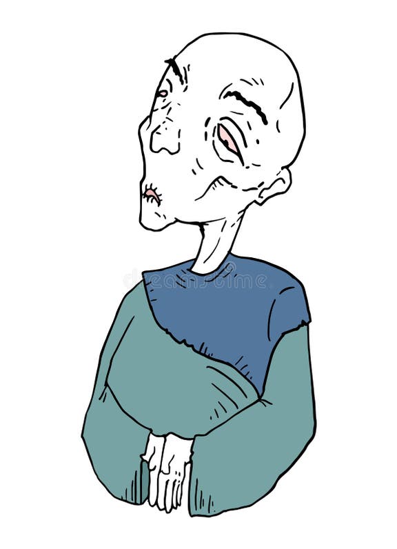 Poor old man draw stock vector. Illustration of poor - 110239156