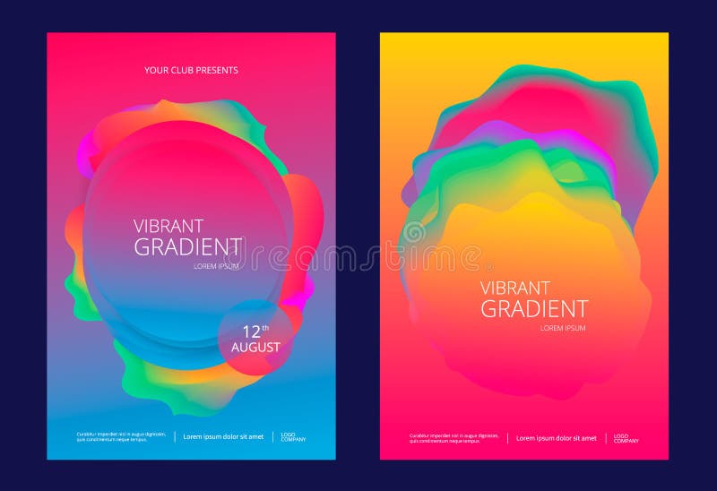Creative Design Poster with Vibrant Gradients Stock Vector ...