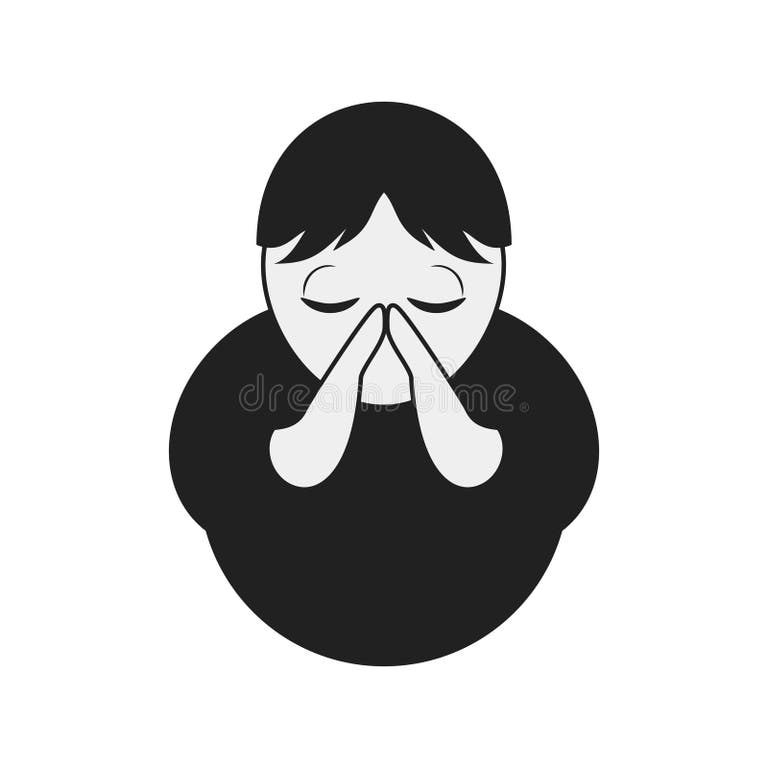 Pray man icon stock vector. Illustration of religion - 144711721