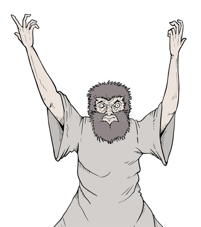 Design of preaching man stock vector. Illustration of flat - 309081924