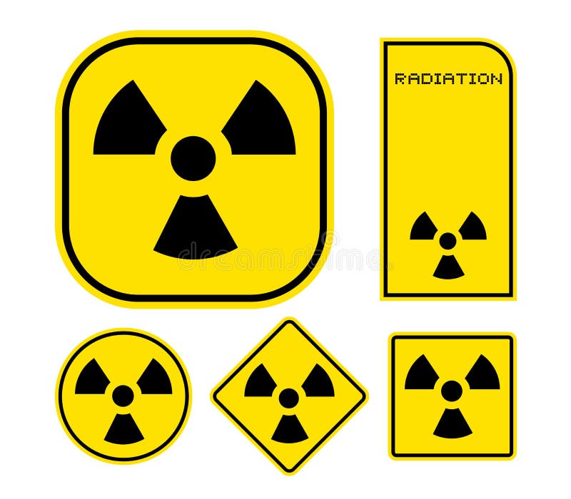 Radiation symbols stock vector. Illustration of hazard - 109007377