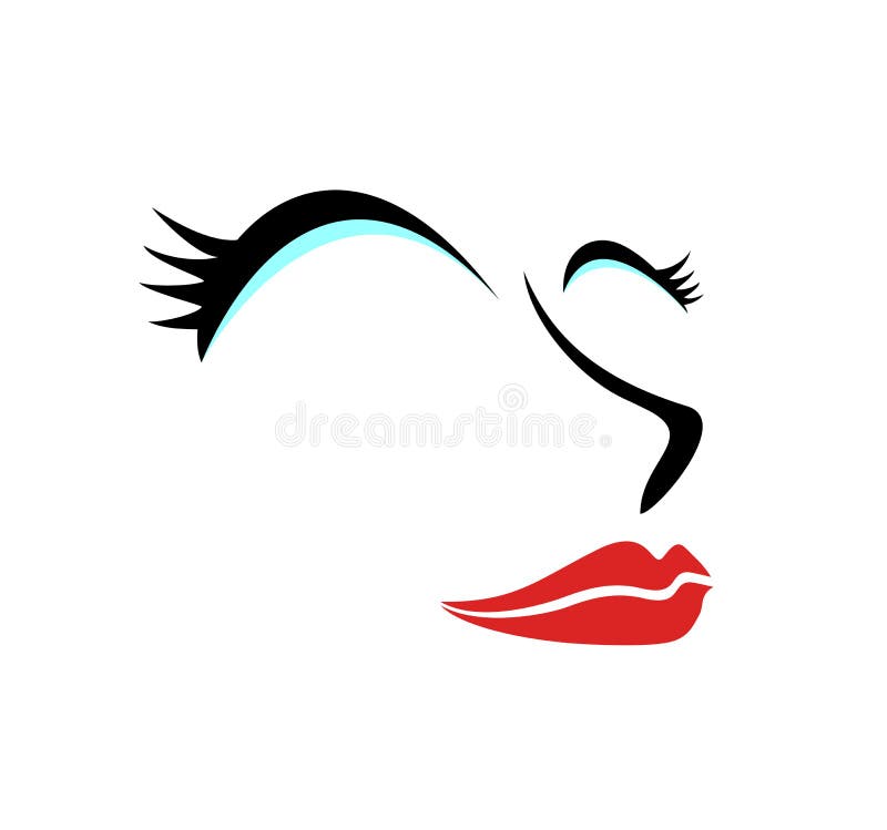 Relax woman face stock vector. Illustration of happy - 107004257