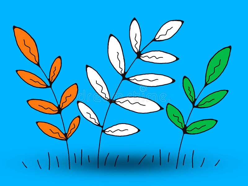 Creative Design Representing Colors of Indian Flag Stock Illustration ...