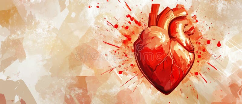 A Creative Design Representing Heart Disease, Using Abstract Elements ...