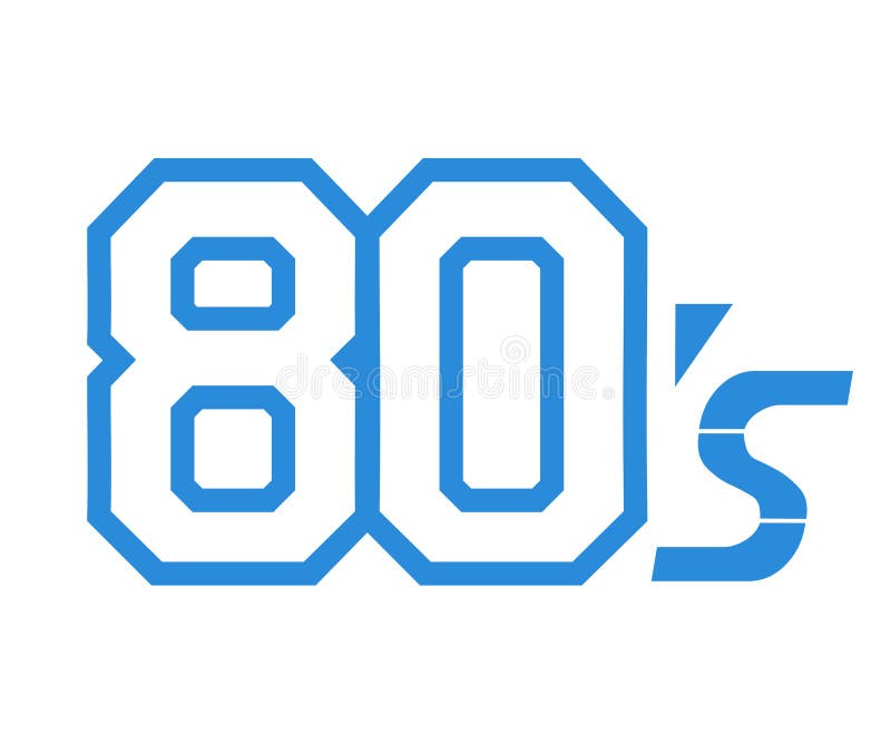 80s decade symbol stock vector. Illustration of number - 114517959