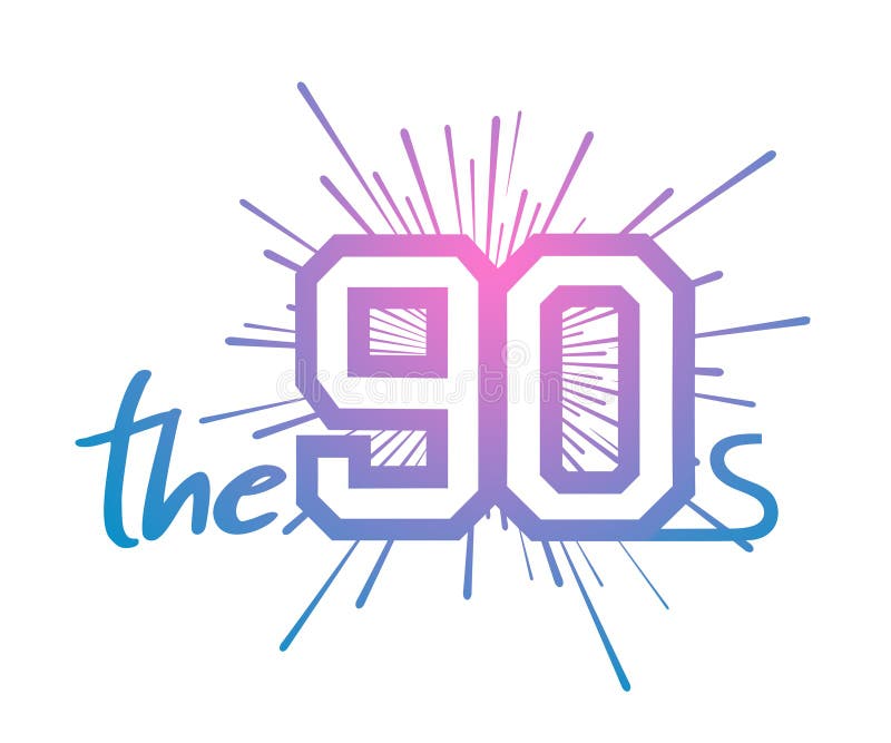 Creative Design of the 90s Symbol Stock Vector - Illustration of ...