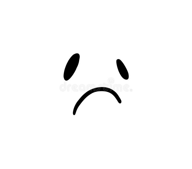 Sad expression draw stock vector. Illustration of design - 120599850