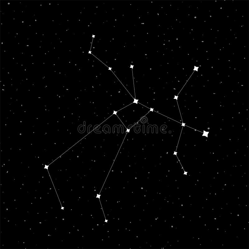 Sagittarius Constellation Symbol Stock Vector - Illustration of black ...