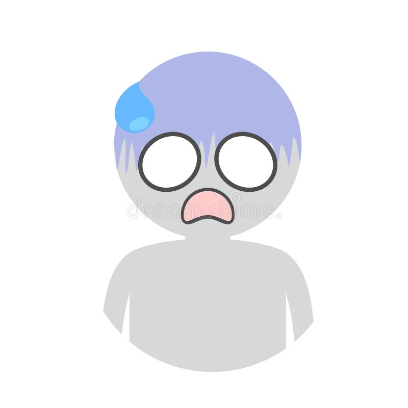 Scared face stock vector. Illustration of scared, face - 100375821