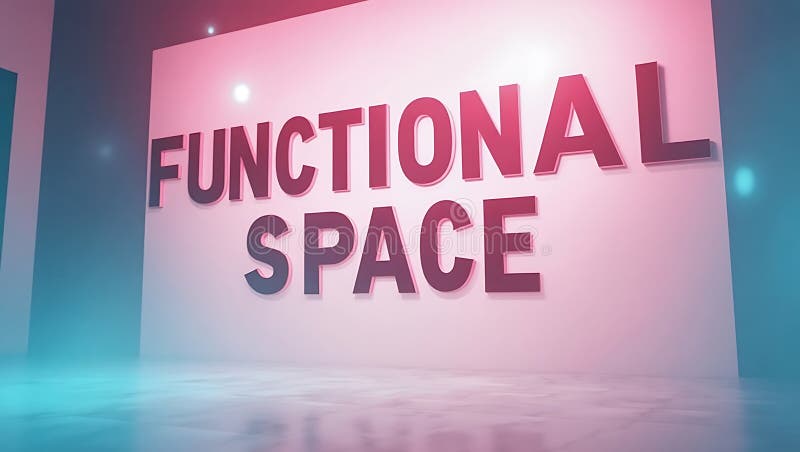 Creative Design Showcasing Functional Space with Bold Text and Lighting ...