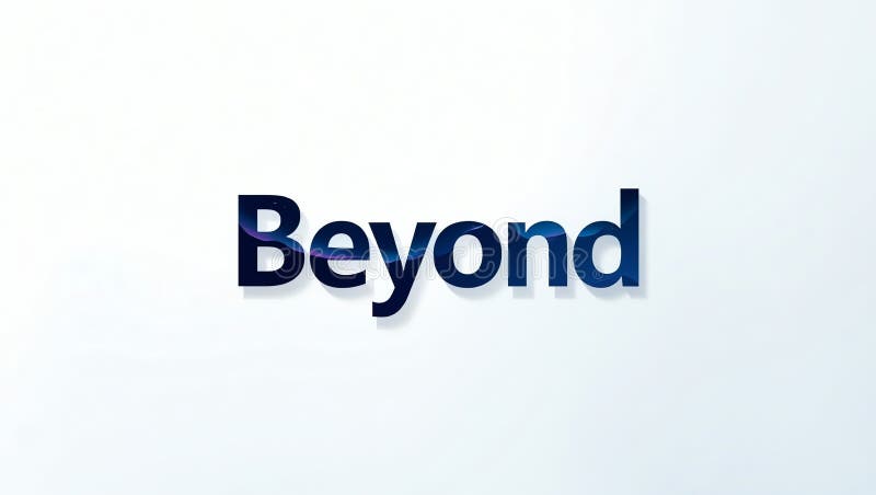 Creative Design Showcasing the Word Beyond in Layered Typography with a ...