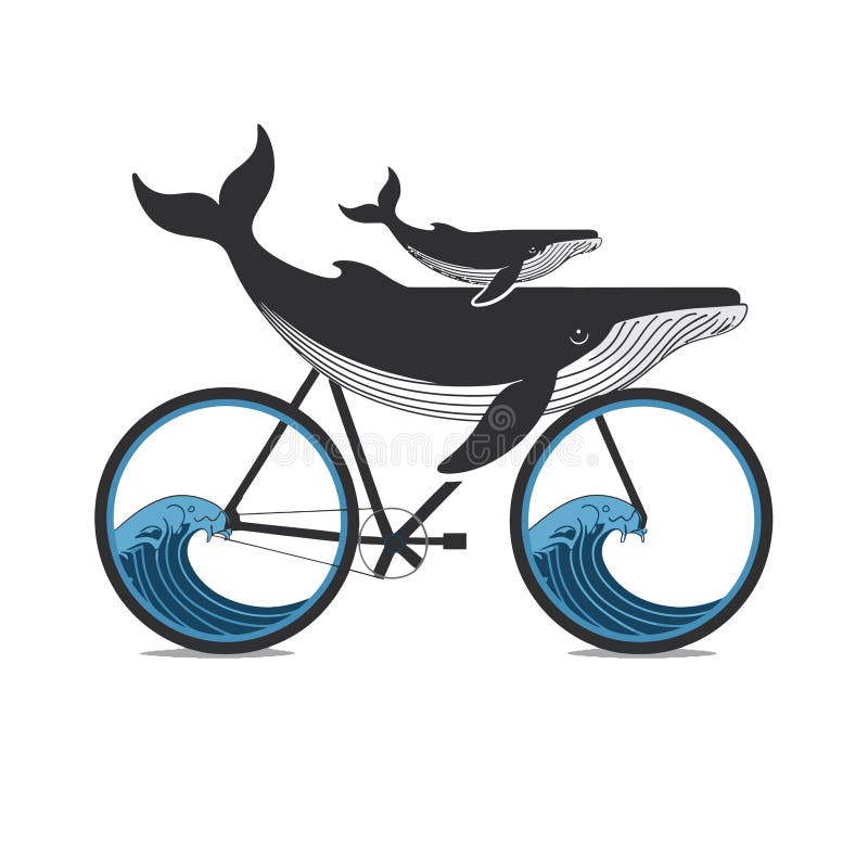 A Creative Design Shows a Whale Forming the Frame of a Bicycle, with ...