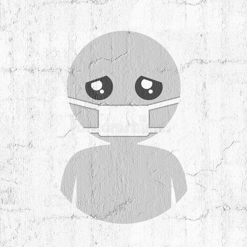 Sick expression stock illustration. Illustration of design - 119645005