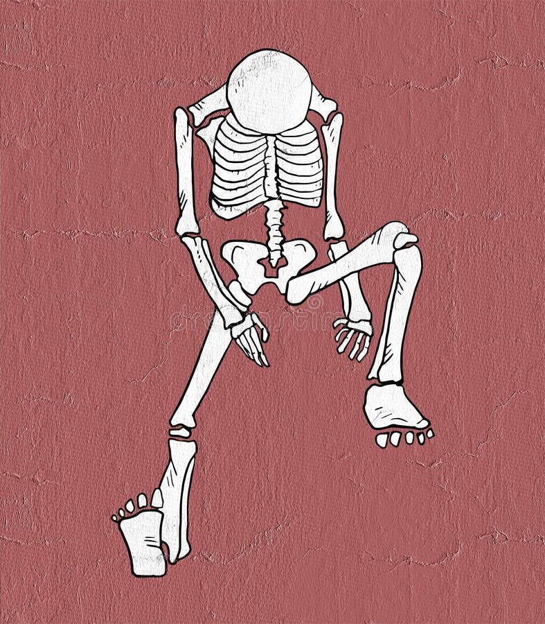 Skeleton illustration stock illustration. Illustration of white - 101766979