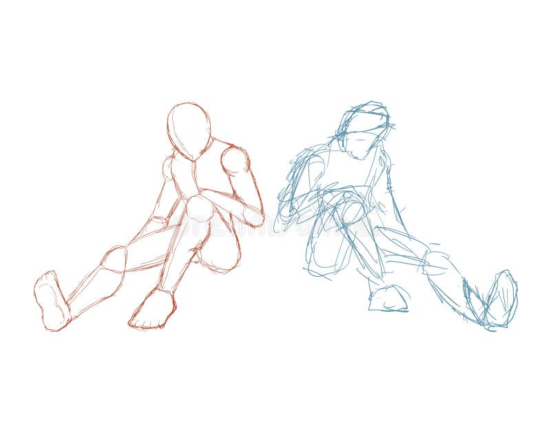 Sketch body man draw stock vector. Illustration of human - 309082309