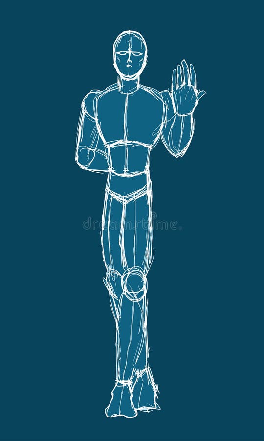 Sketch body man draw stock vector. Illustration of sketch - 314199535