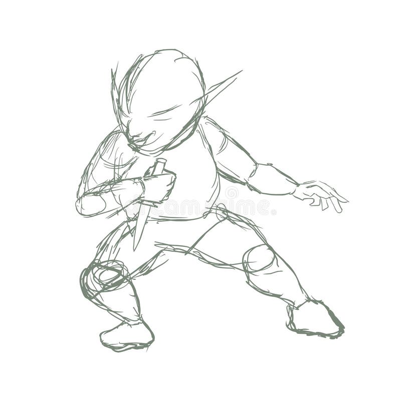 Sketch body pose stock vector. Illustration of sketch - 349985122